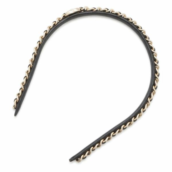 CHANEL シャネル ターンロック ココマーク バレッタ カーフ 黒